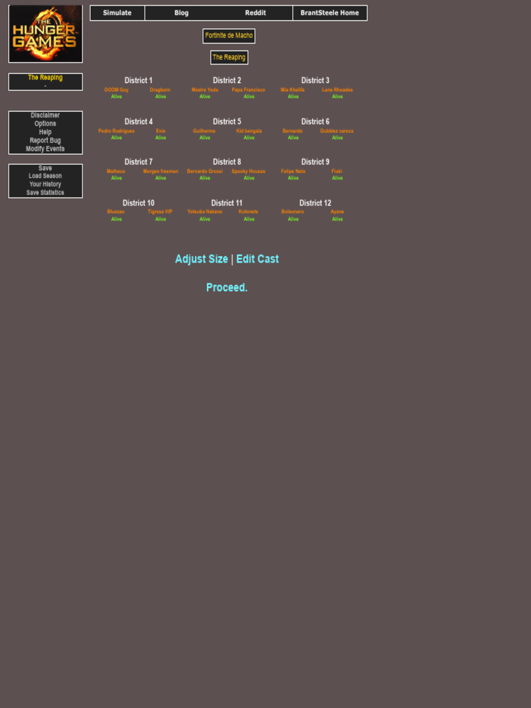 BrantSteele Hunger Games Simulator | PDF