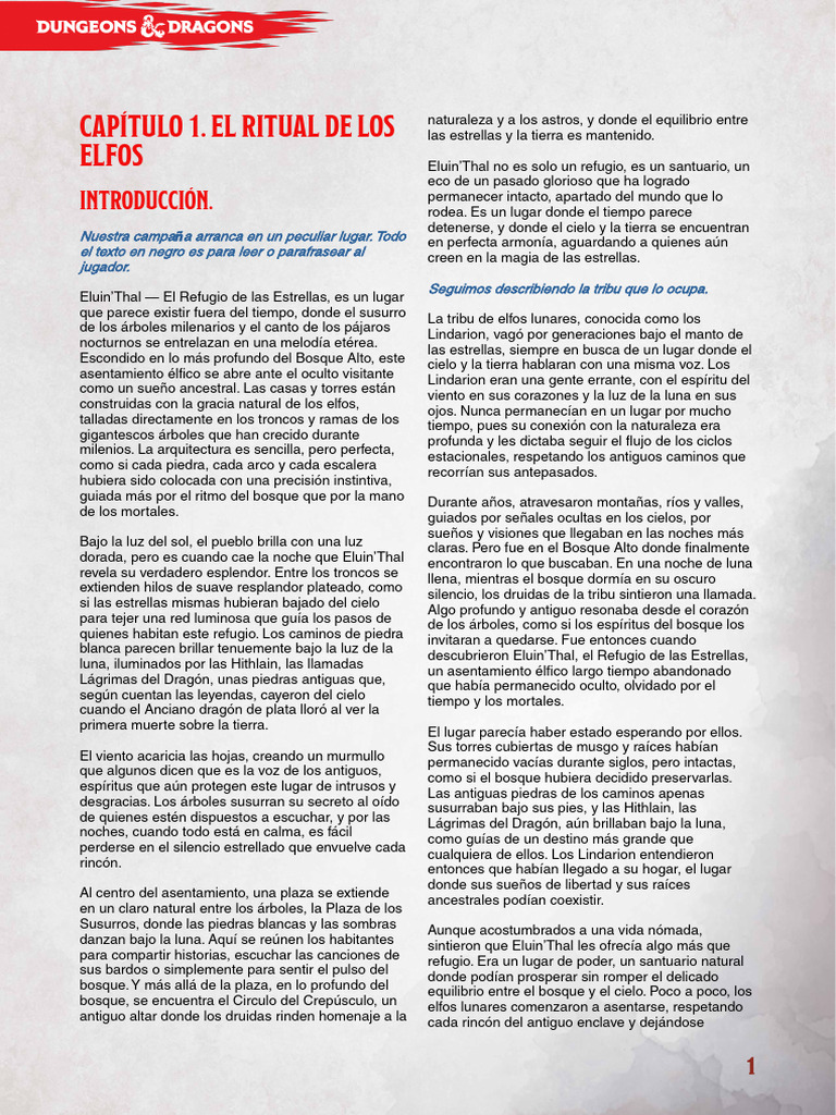 Capitulo 1. El Ritual de Los Elfos | PDF | Cielo | Duendes