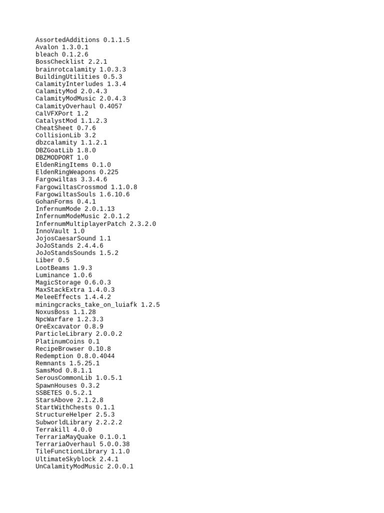 Last Launched Mods | PDF | Home & Garden | Technology & Engineering