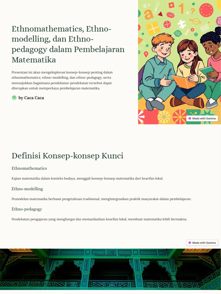 Ethnomathematics dalam Pembelajaran Matematika | PDF