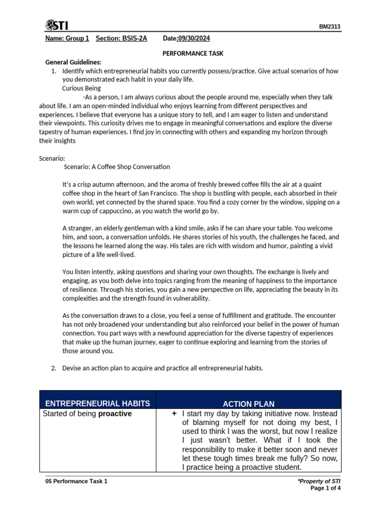 Performance Task 1final2 | PDF | Psychology | Cognition