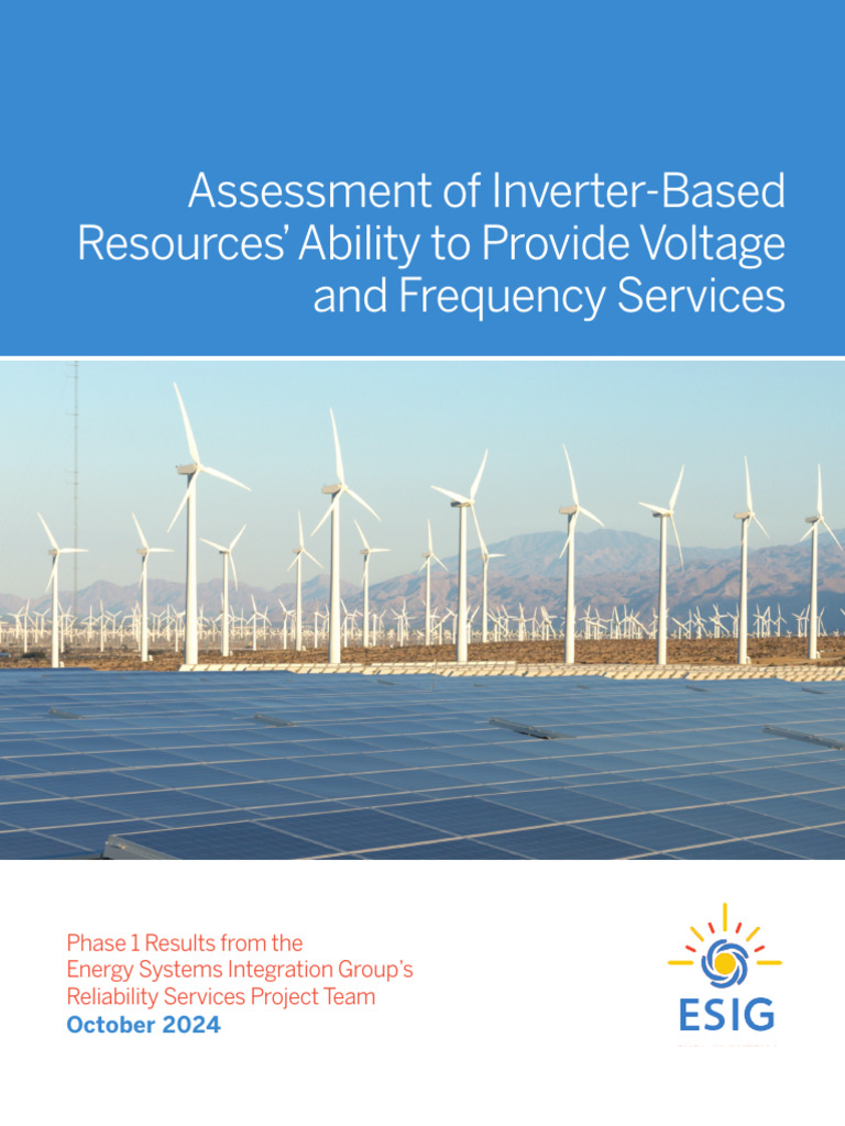 ESIG Reliability Services Voltage Frequency Phase I 2024a | PDF ...