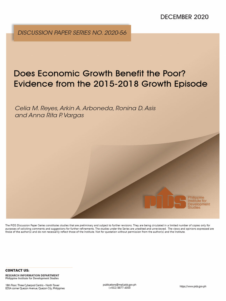 Does Economic Growth Benefit The Poor? | PDF | Gross Domestic Product ...
