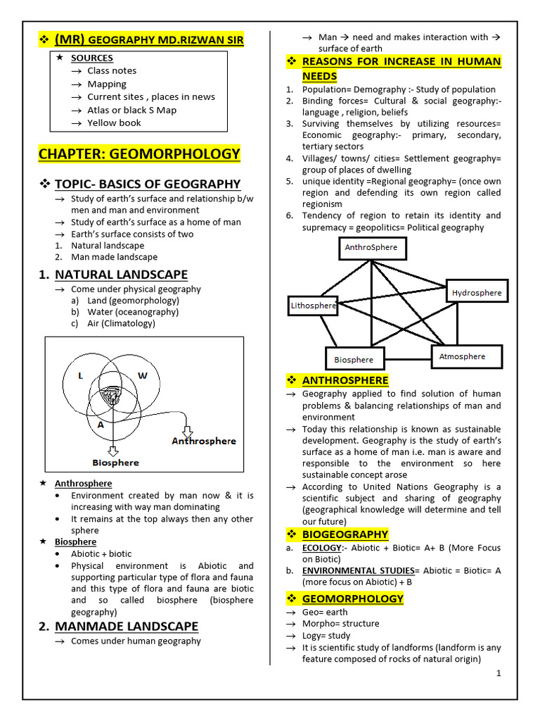 (MR) Geography MD - Rizwan Sirr | PDF | Plate Tectonics | Earth
