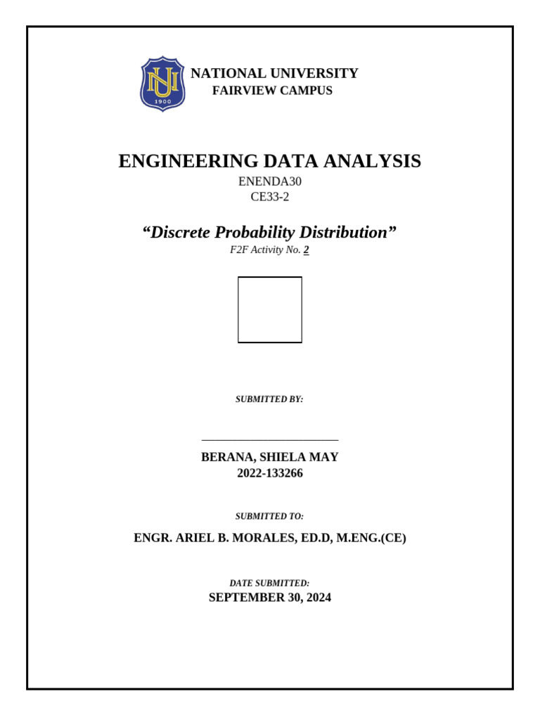 Discrete Probability Distribution Analysis | PDF
