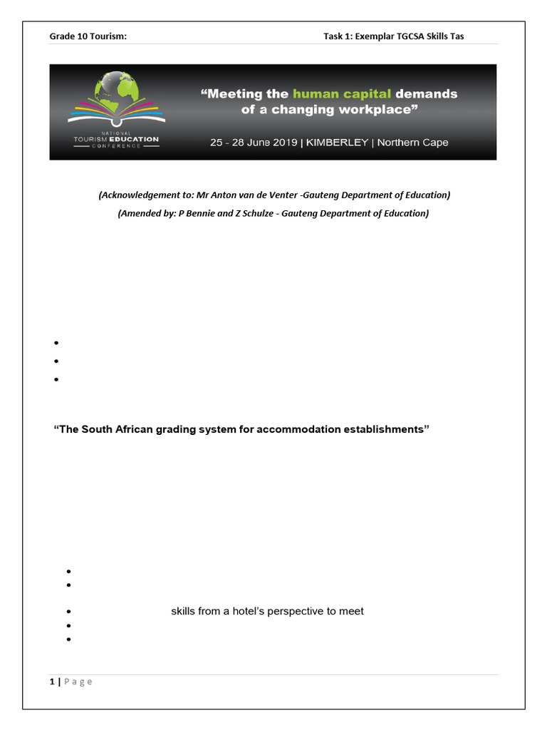 2.2 Gr10 TGCSA Skills Task | PDF | Learning | Teachers