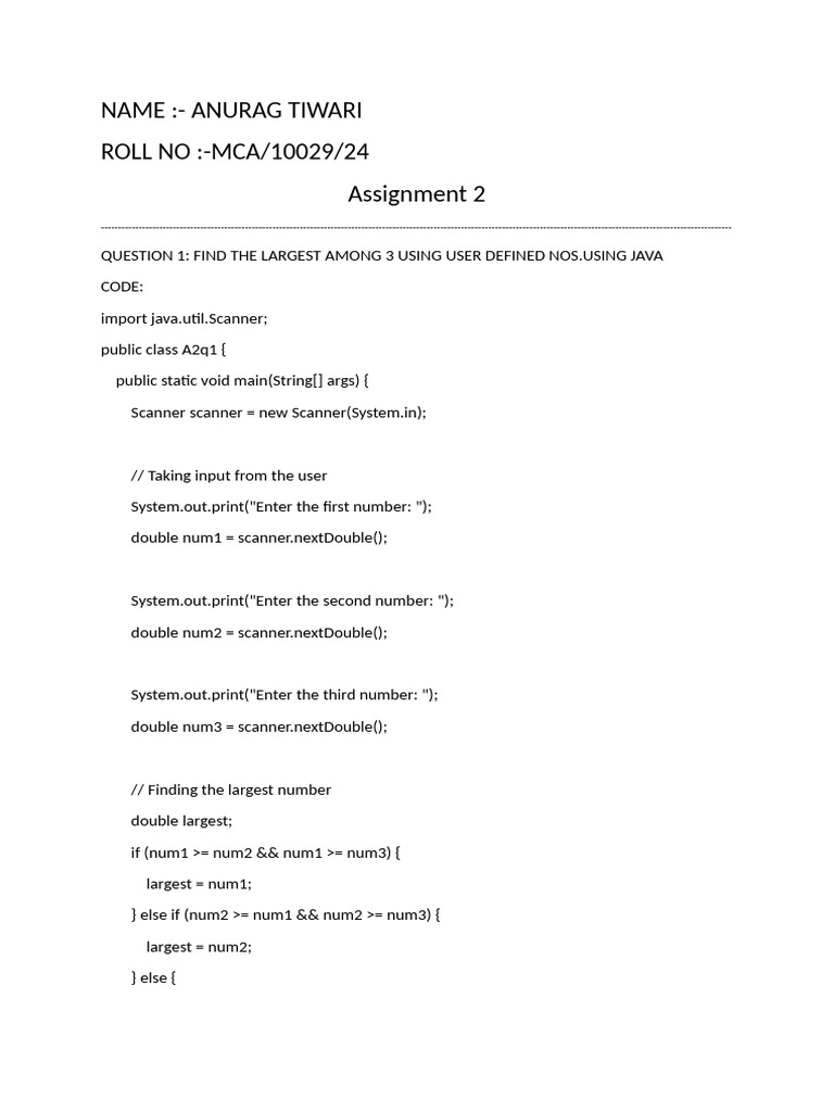 Java Programs for User Input Tasks | PDF | Programming Paradigms | Computer Engineering