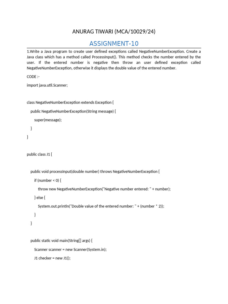 Anurag Tiwari Mca.10029.24 Assignment 10 | PDF | Computer Programming | Computer Engineering
