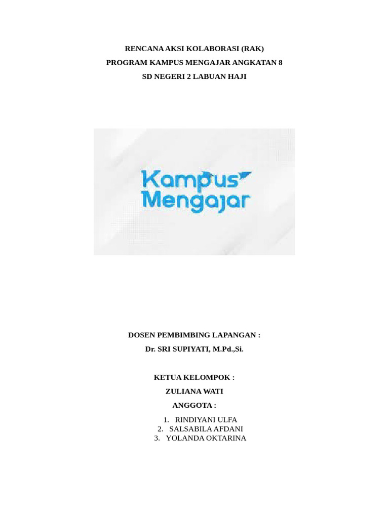 Rencana Aksi Kolaborasi Literasi SDN 2 | PDF