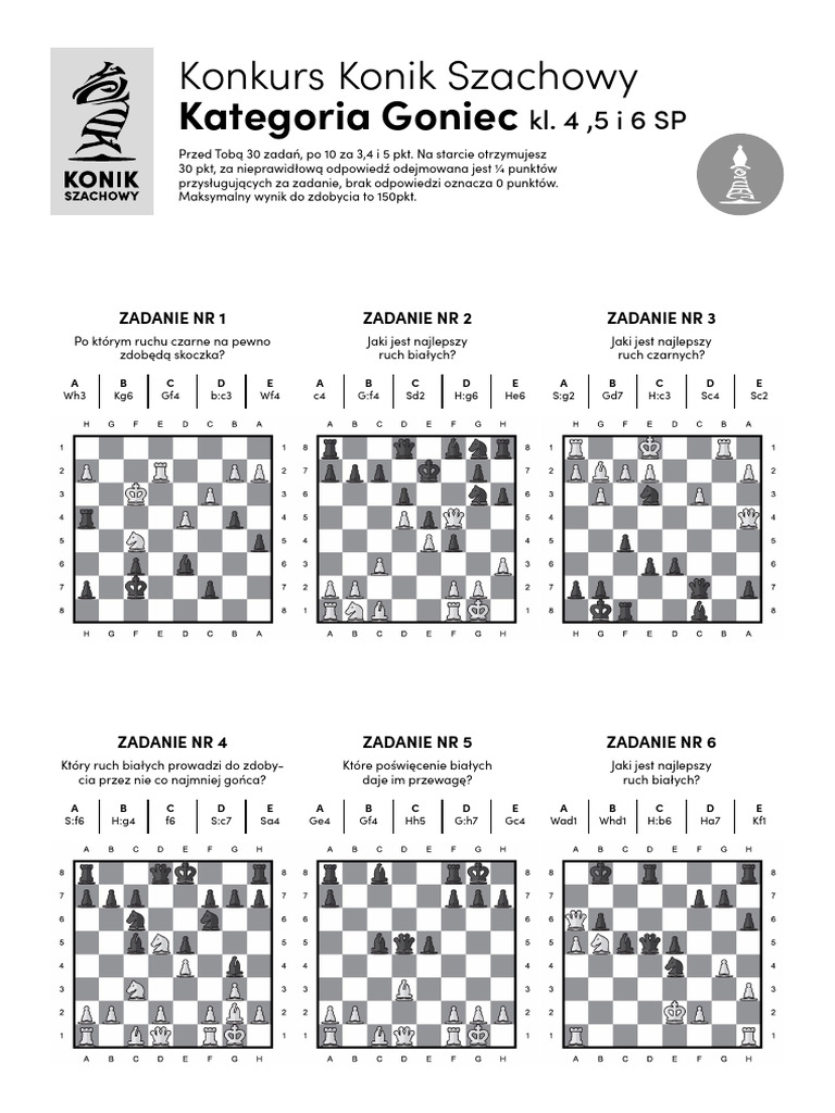 A4 Przykladowa Karta Zadan KONIK SZACHOWY | PDF