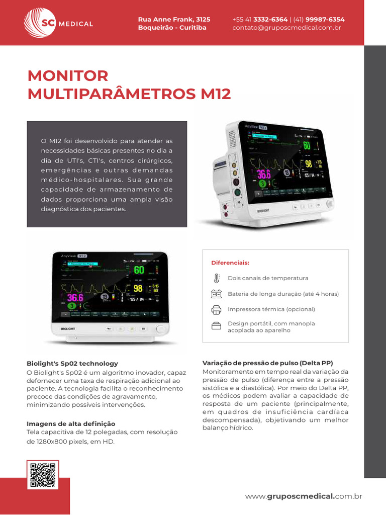 Catalogo Monitor Biolight m12 | PDF | USB