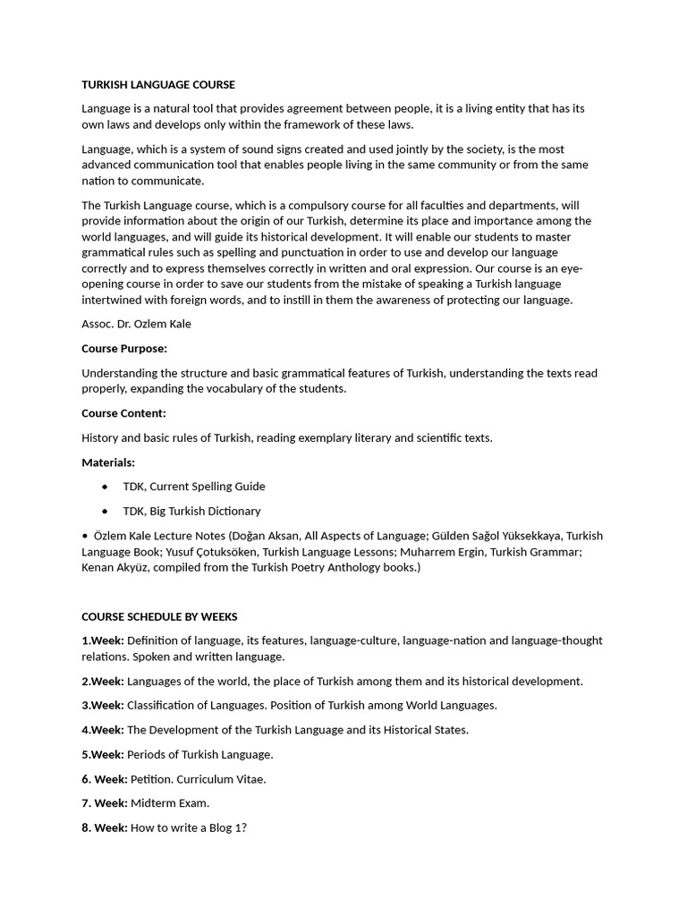 SYLLABUS | PDF | Grammar | Linguistics