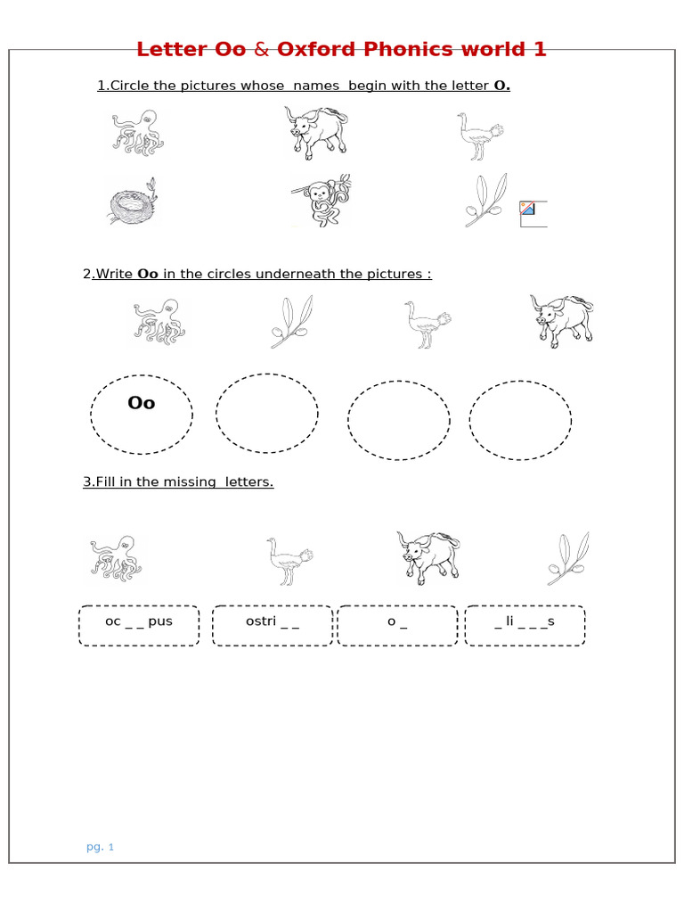 Letter Oo | PDF