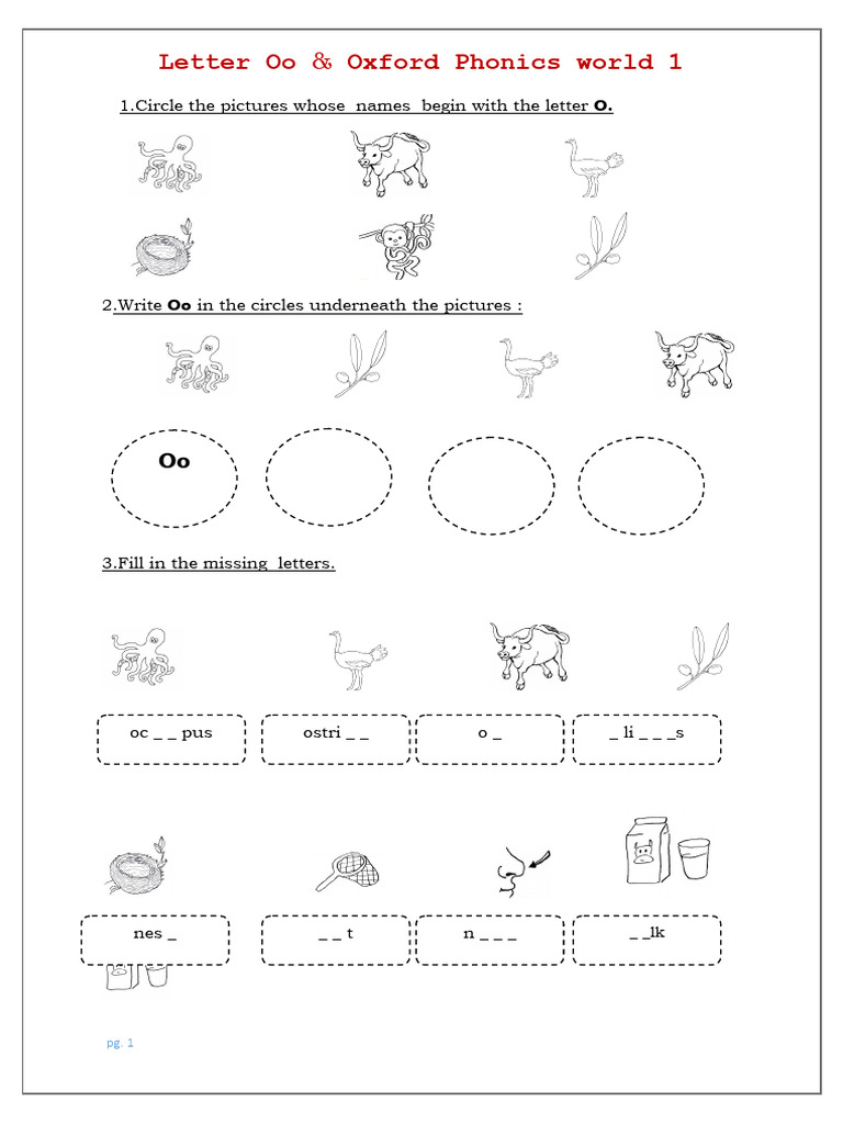 Letter Oo | PDF | Language Arts & Discipline