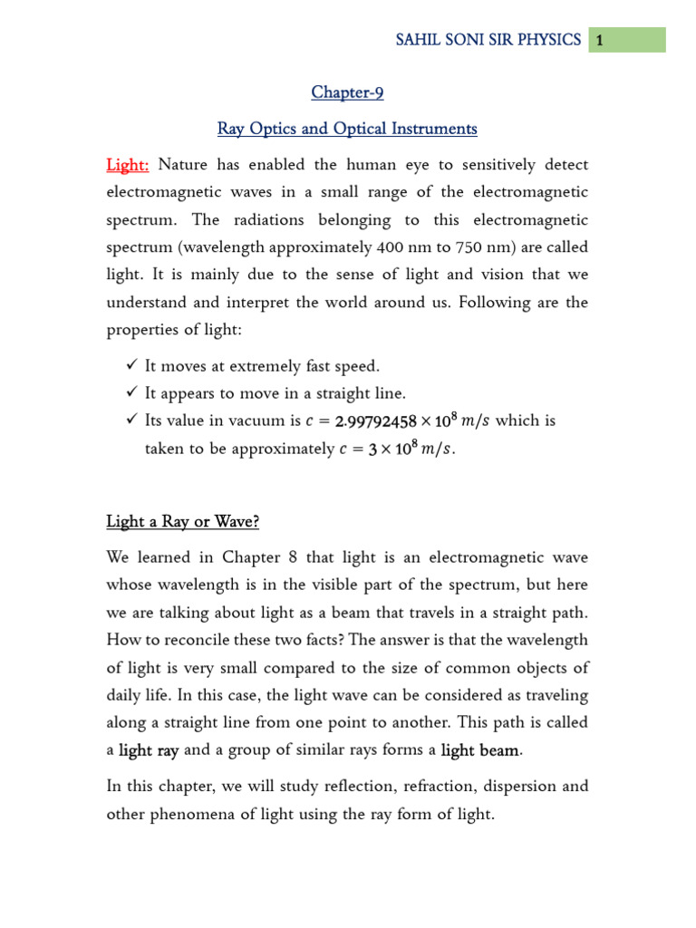 Chapter-9 English | PDF | Mirror | Optics