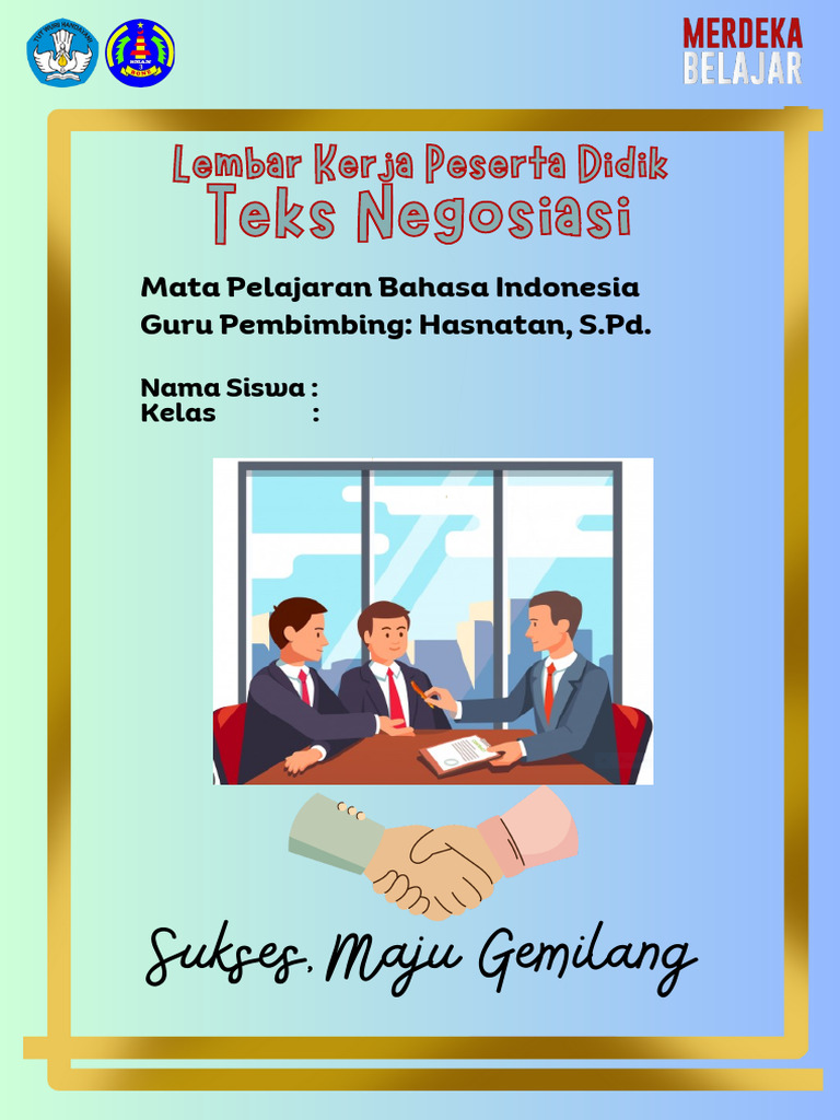 LKPD TEKS Negosiasi Kelas X | PDF