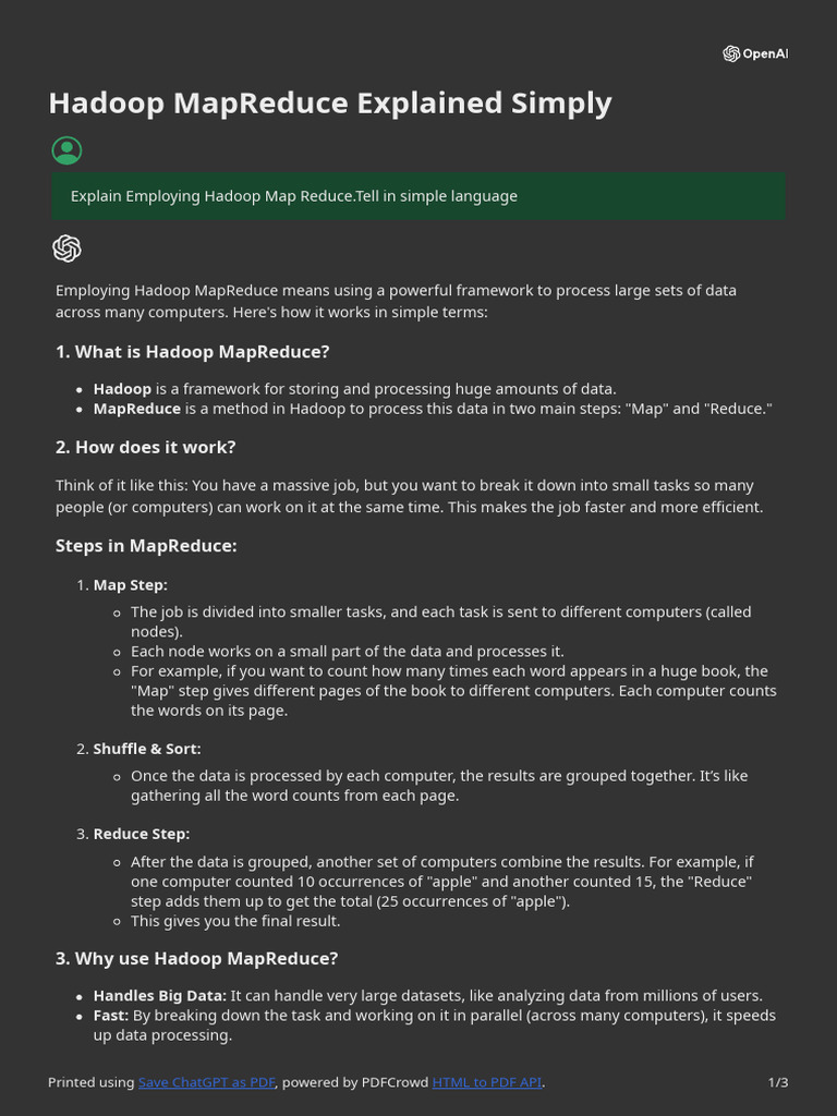 Hadoop MapReduce Explained Simply | PDF | Map Reduce | Apache Hadoop