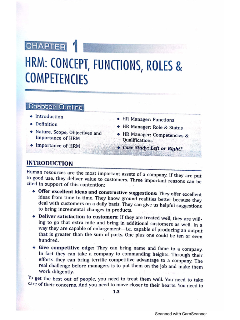 HRM - Unit - 1 & 2 | PDF
