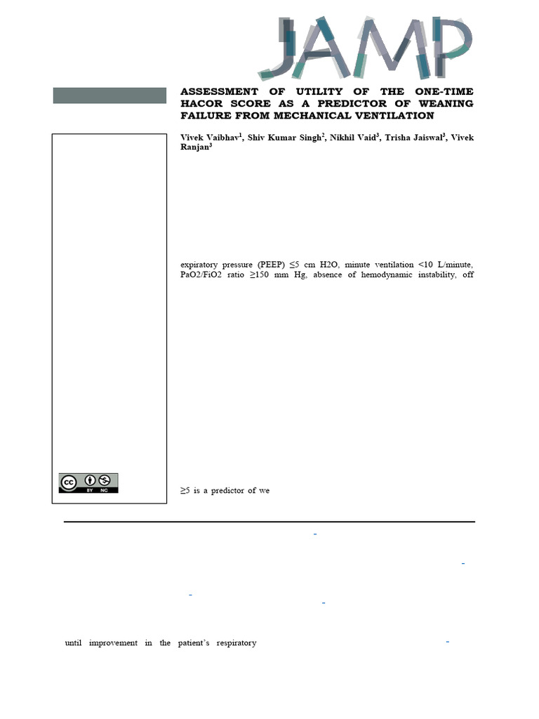 Jamp One Time Hacor Score | PDF | Respiration | Respiratory System
