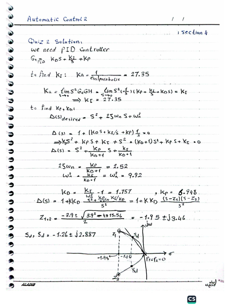 Automatic Control Section 4-1 | PDF