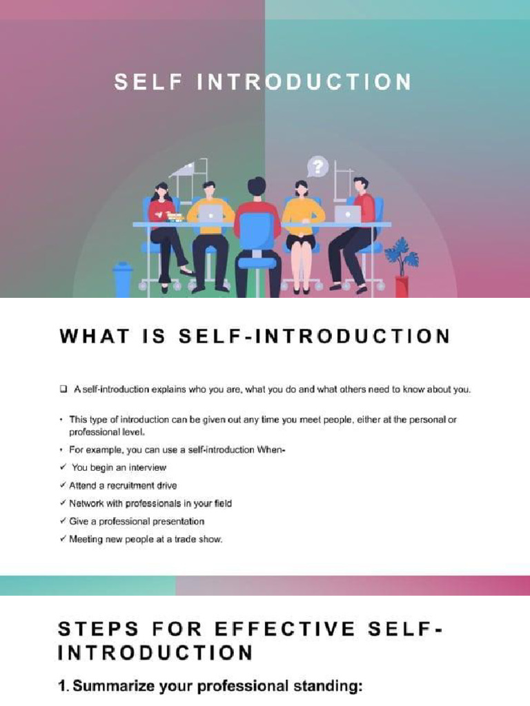 Self Introduction - DYP | PDF