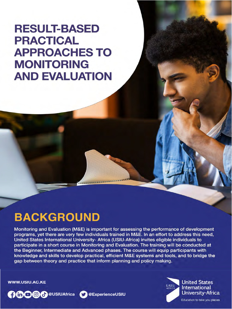 Monitoring Evaluation Brochure | PDF | Evaluation | Methodology