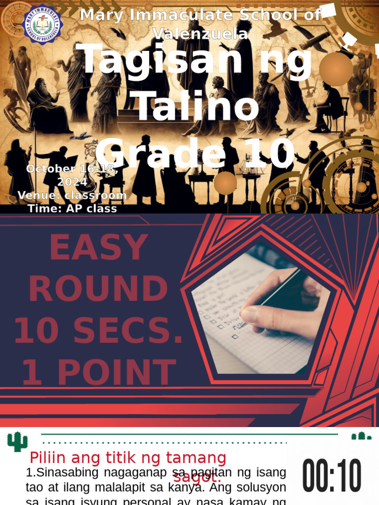 Ap Tagisan NG Talino Grade 10 | PDF