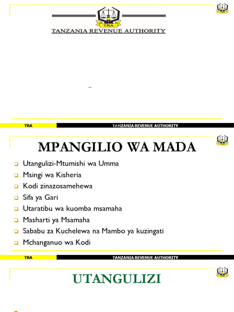 Msamaha Ya Kodi Kwa Watumishi | PDF