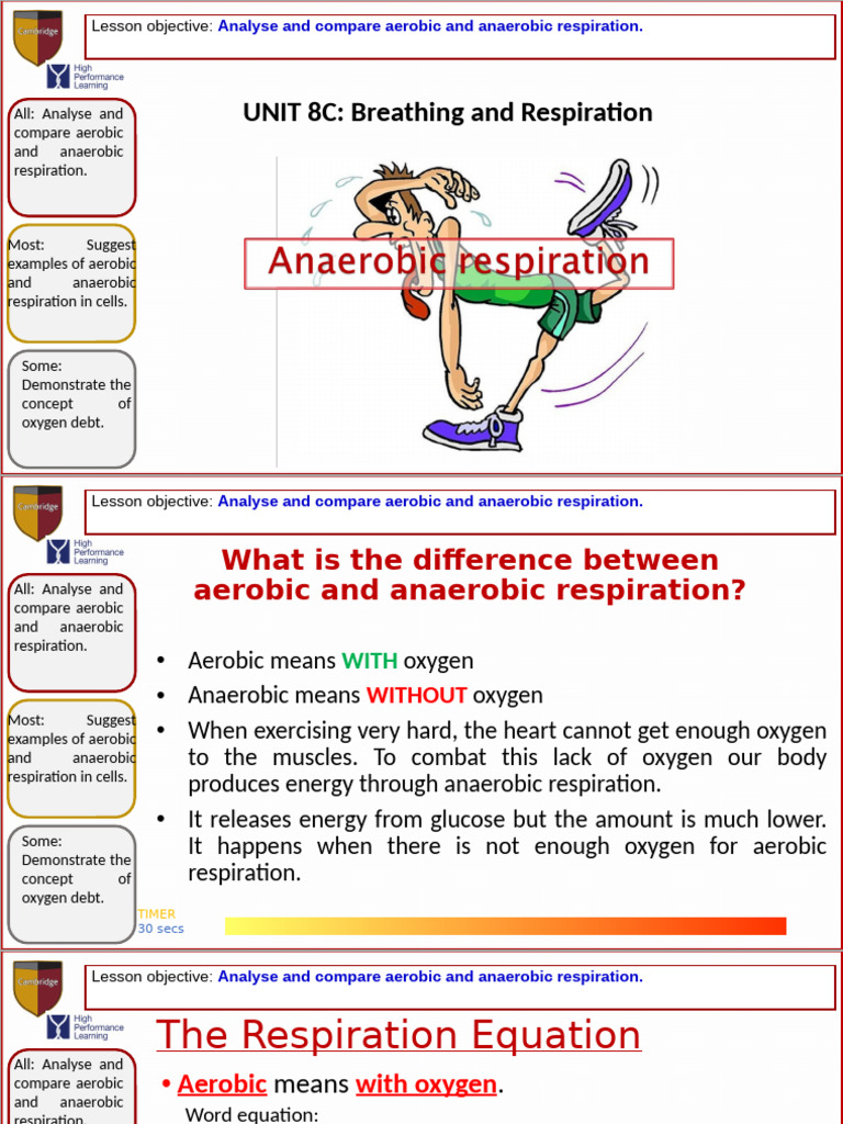 Aerobic and Anaerobic Respiration | PDF | Cellular Respiration | Oxygen