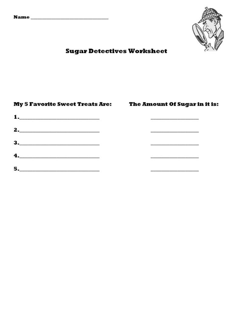 2nd Grade Sugar Worksheet | PDF | Self-Improvement | Lifestyle