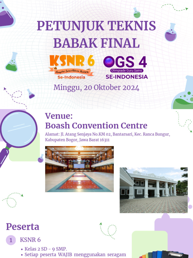 Petunjuk Teknis Final KSNR 6 & OGS 4 | PDF