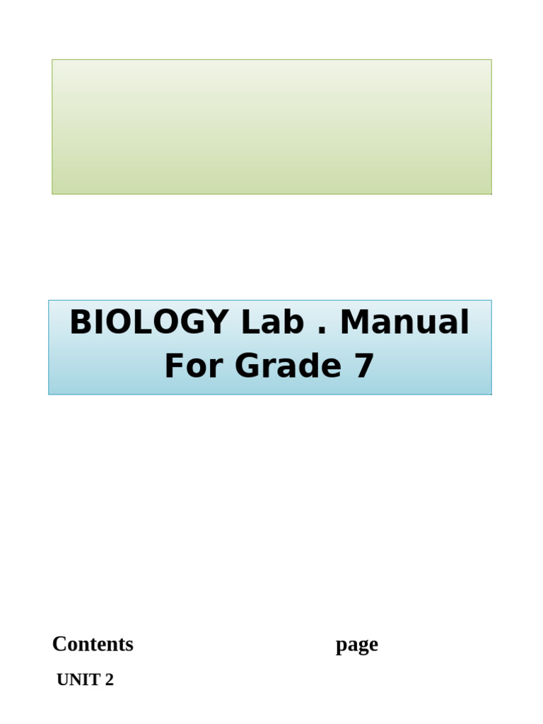 Biiology Lab Manul For Grade Seven | PDF | Flowers | Petal