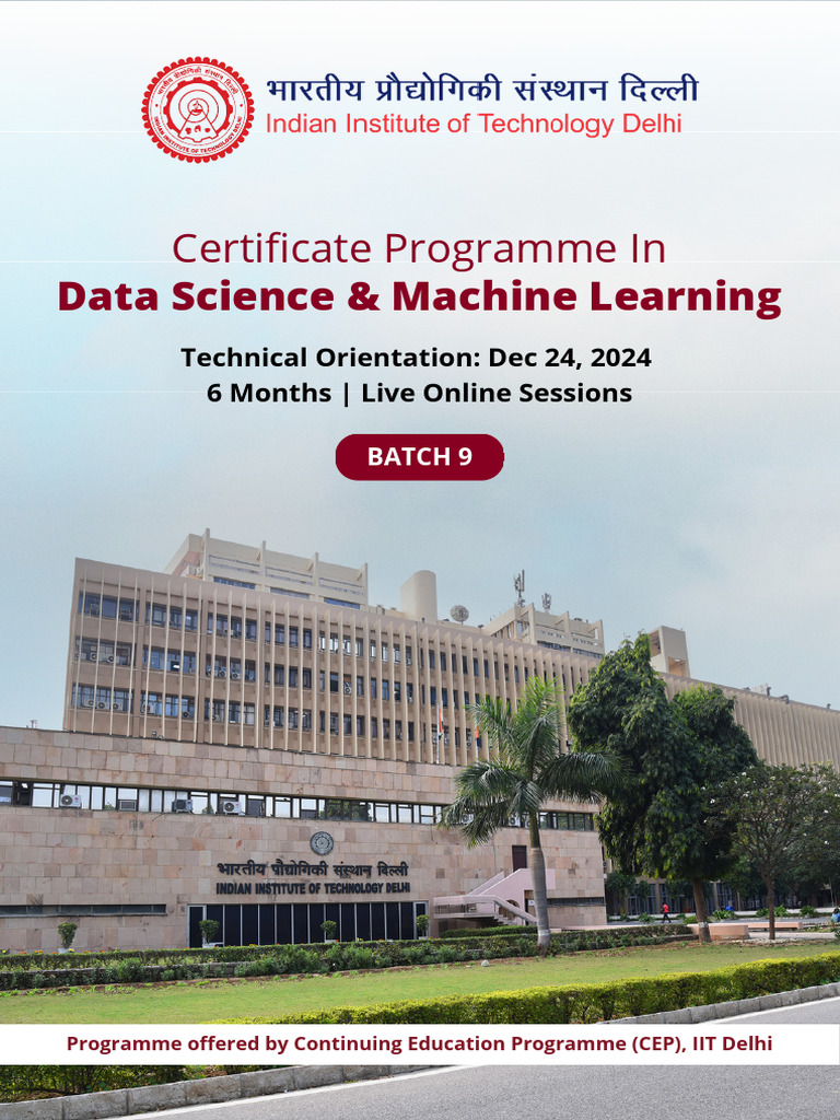 IITD DSML B9 - R2 Brochure | PDF | Machine Learning | Data Science