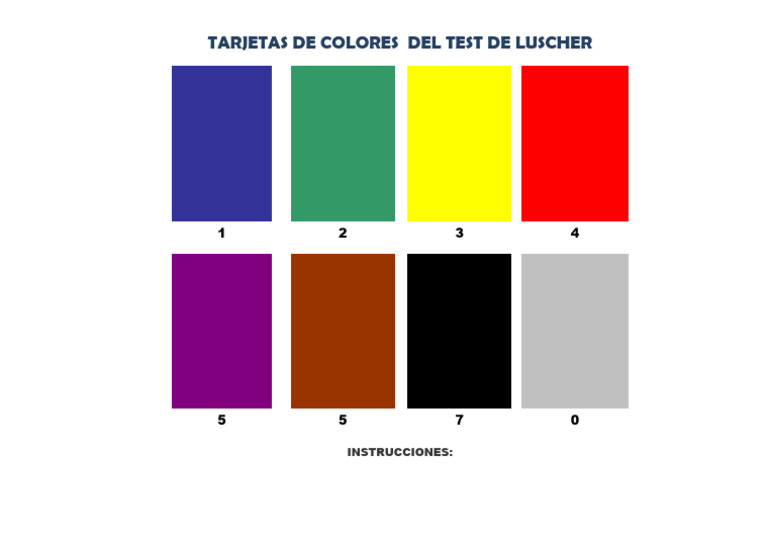 Tarjetas de Colores Del Test de Luscher | PDF | Arte