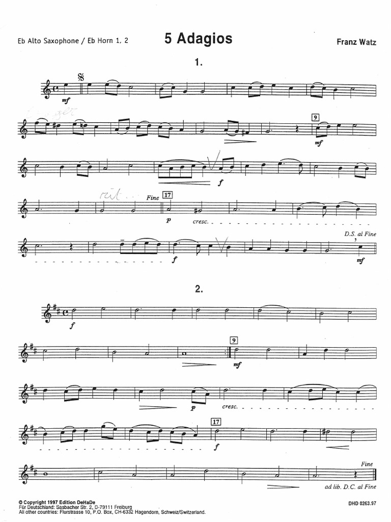 5 Adagios Alt | PDF