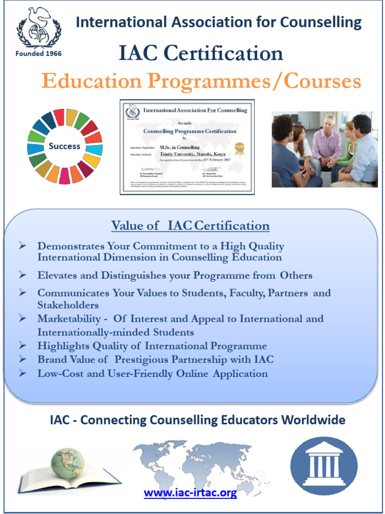 IAC Certification Brochure 16 NKJL17 | PDF | Fee | Non Governmental ...