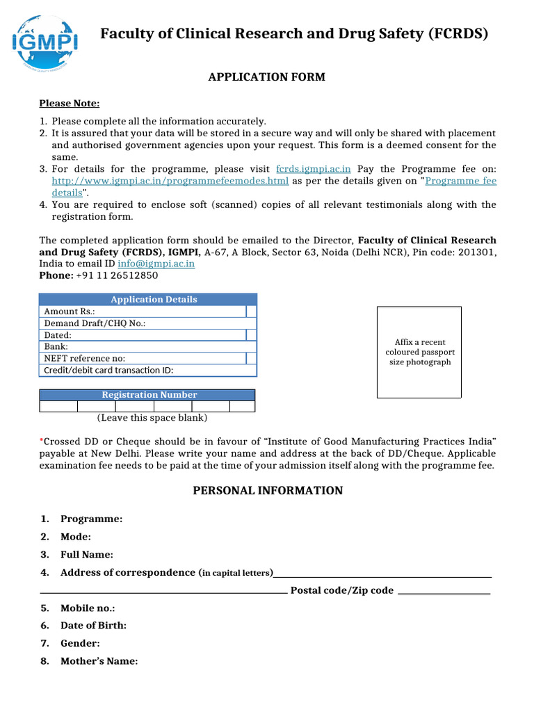 FCR Application Form | PDF | Cheque | Academic Degree
