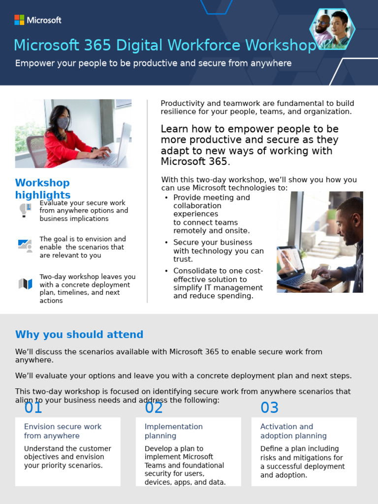 Microsoft 365 Digital Workforce Workshop | PDF | Chief Information Officer | Business