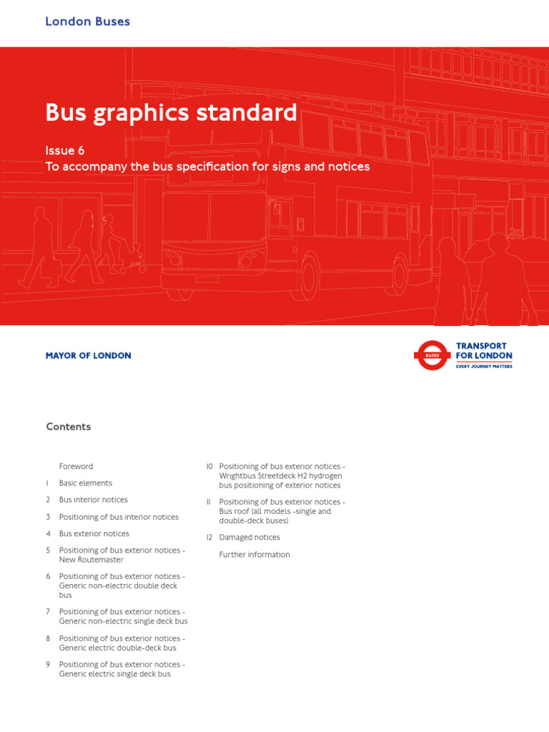 London Bus Graphics Standards Guide | PDF | Bus | Wheelchair