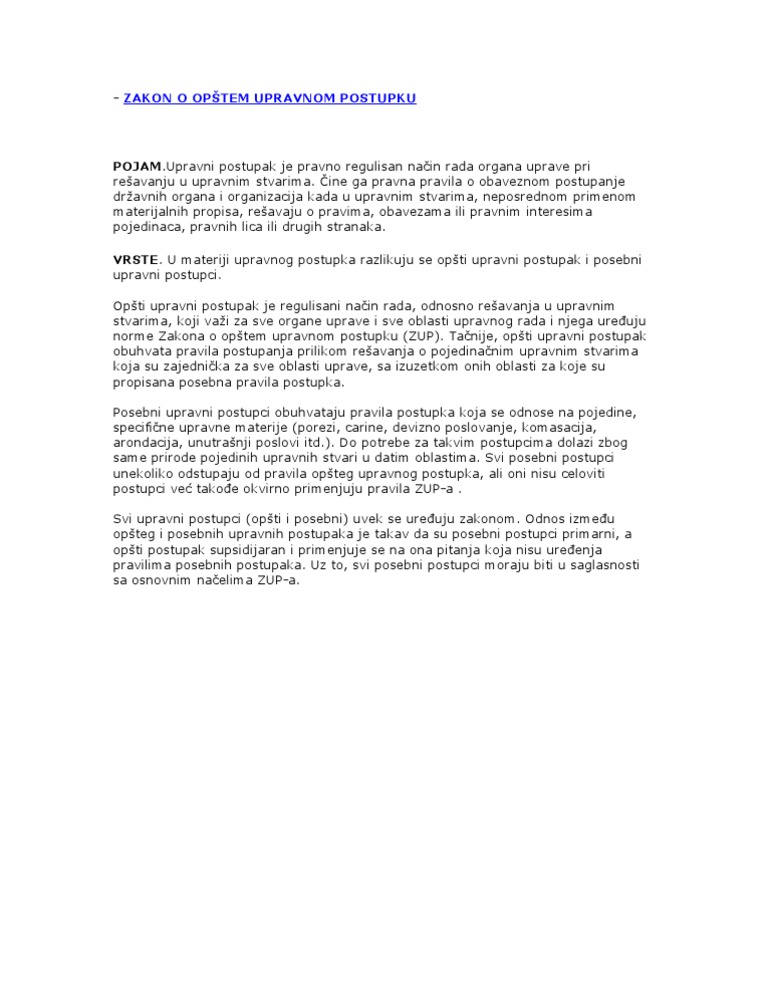 Upravni Postupak | PDF