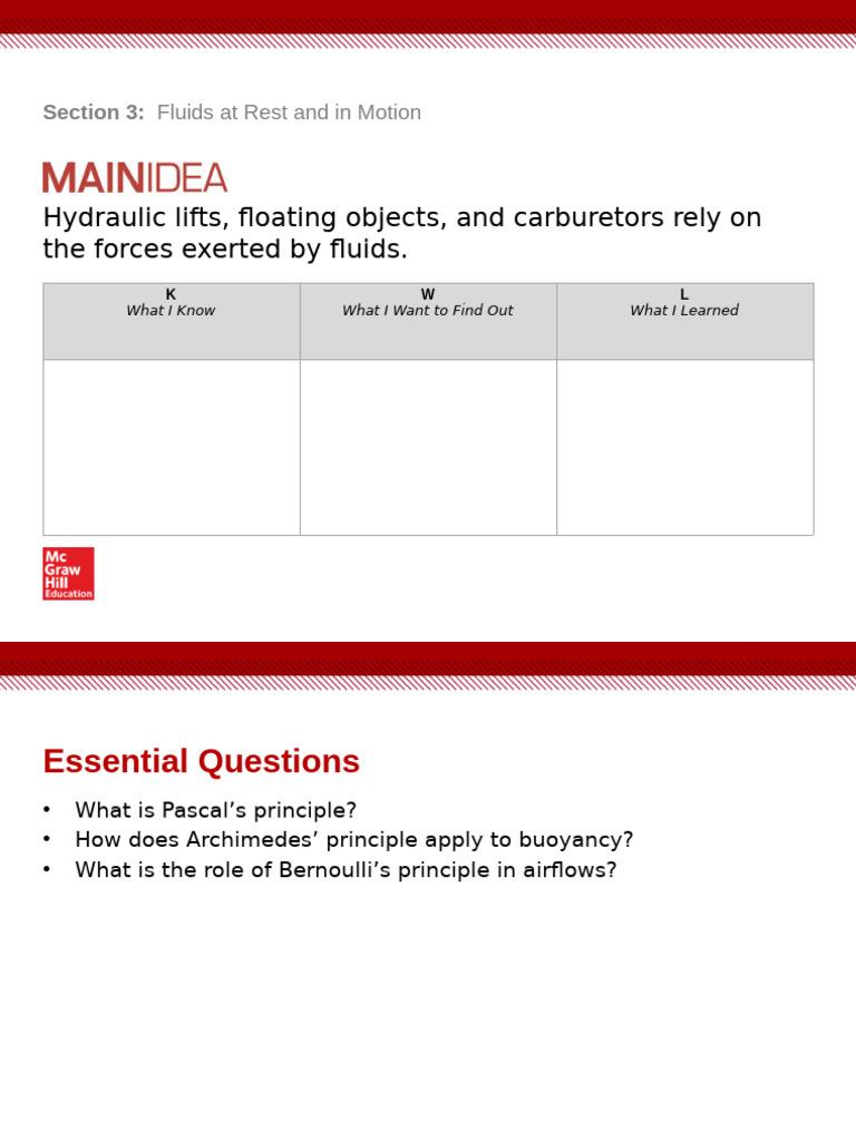 Classroom Presentation Toolkit Fluids at Rest and in Motion | PDF ...