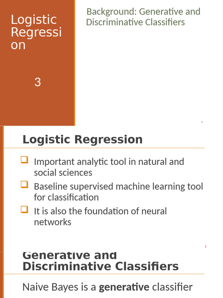 Ch03 LogisticRegression | PDF | Statistical Classification | Logistic Regression