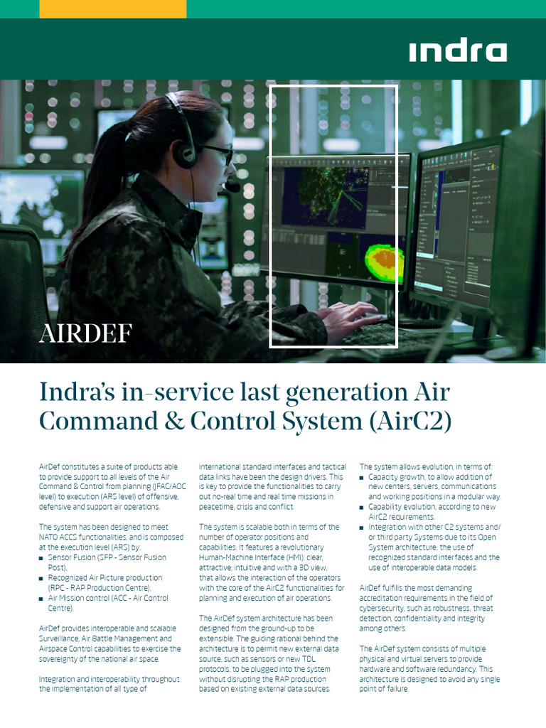 Indra Airdef Airc2 en 2020 | PDF | Interoperability | Surveillance