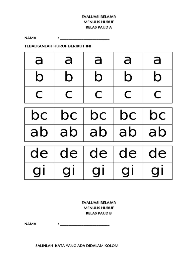 Soal Paud 2022 | PDF