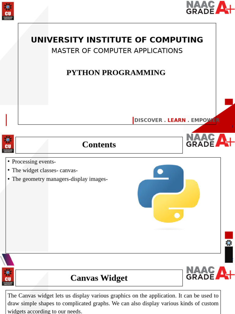The Widget Classes - Canvas | PDF | Window (Computing) | Computing