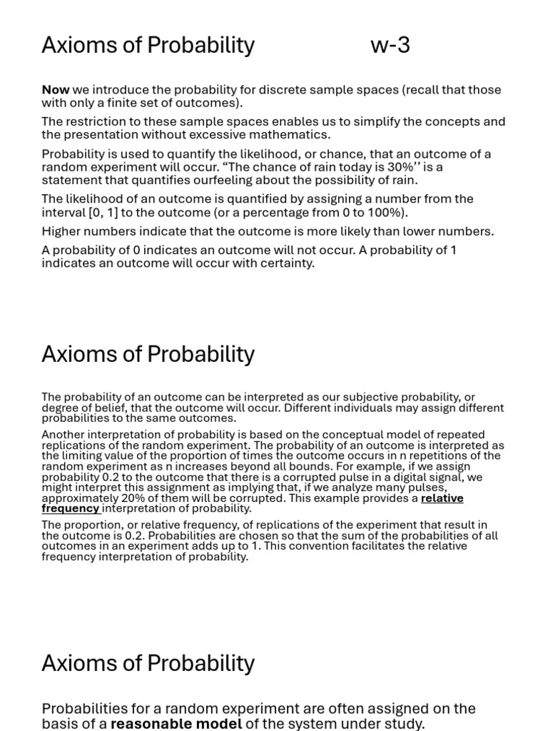 Week 3 Slides | PDF | Probability Distribution | Random Variable