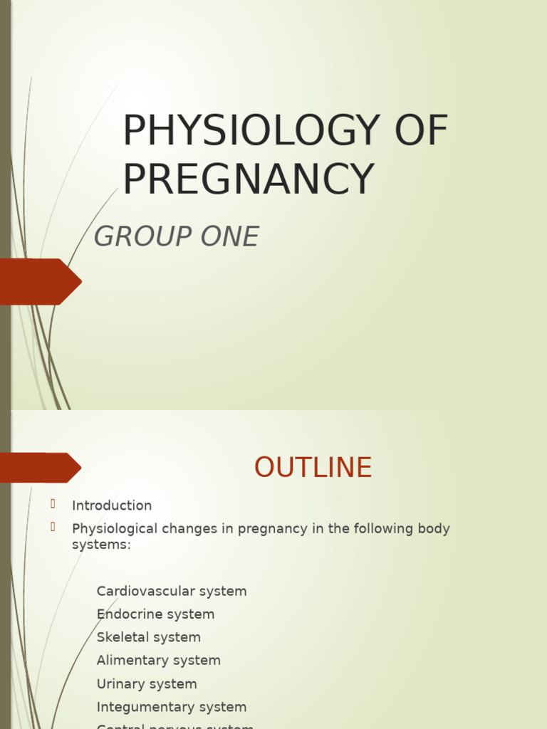 .PHYSIOLOGY - OF - PREGNANCY - Presentation | PDF | Abdomen | Pelvis