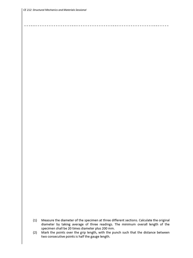 Tension Test of Mild Steel Specimen | PDF | Strength Of Materials ...