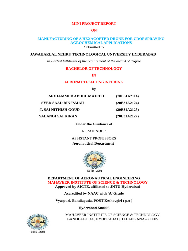 Drone Report Draft | PDF | Electric Motor | Unmanned Aerial Vehicle