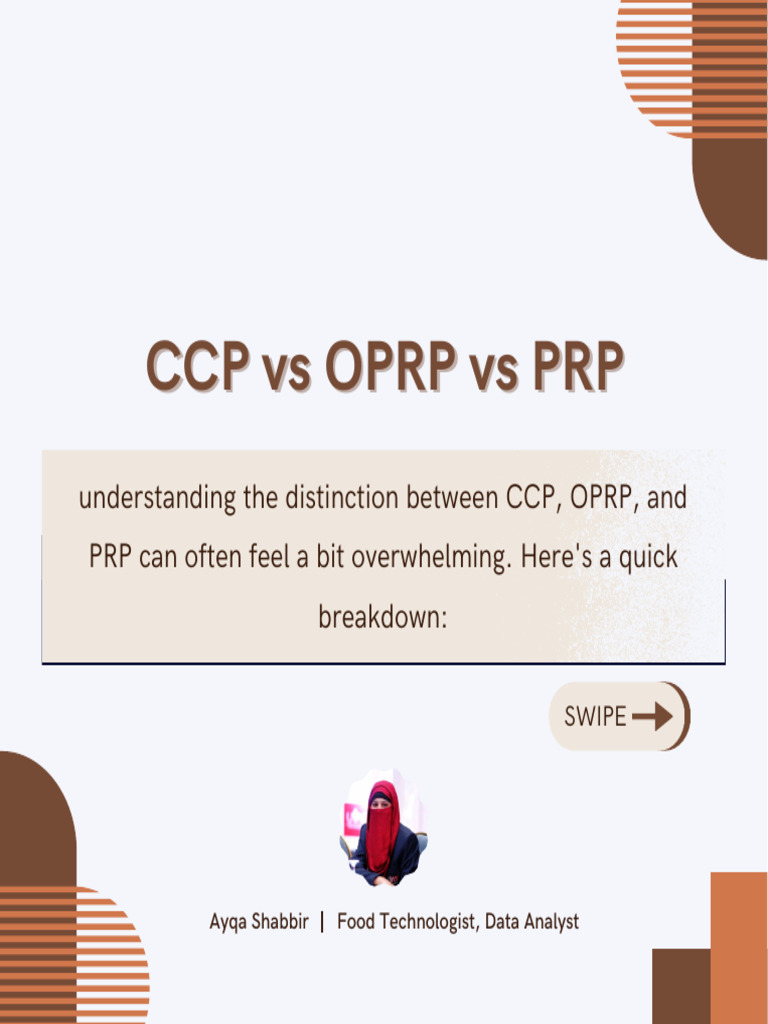 CCP Vs Oprp Vs PRP CCP Vs Oprp Vs PRP | PDF | Food Safety | Hygiene